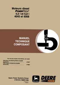 Manuel d'atelier et entretien des tracteurs John Deere, 6810 et 6910